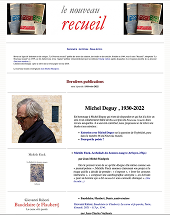 Le Nouveau recueil 2022 ⋆ Ent’revues, le site des revues culturelles